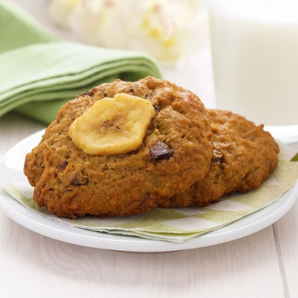 Biscuits aux bananes et pépites de chocolat